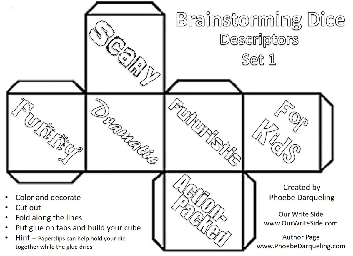 Jumpstart your Creativity with Brainstorming Dice – Phoebe Darqueling