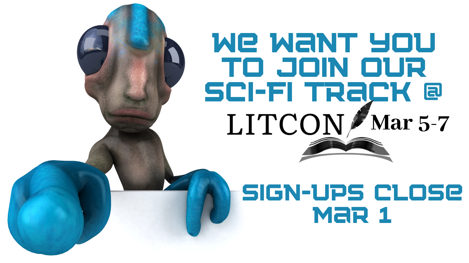 Are You a Sci-Fi Writer? Come and Join a LitCon Panel! – Phoebe Darqueling